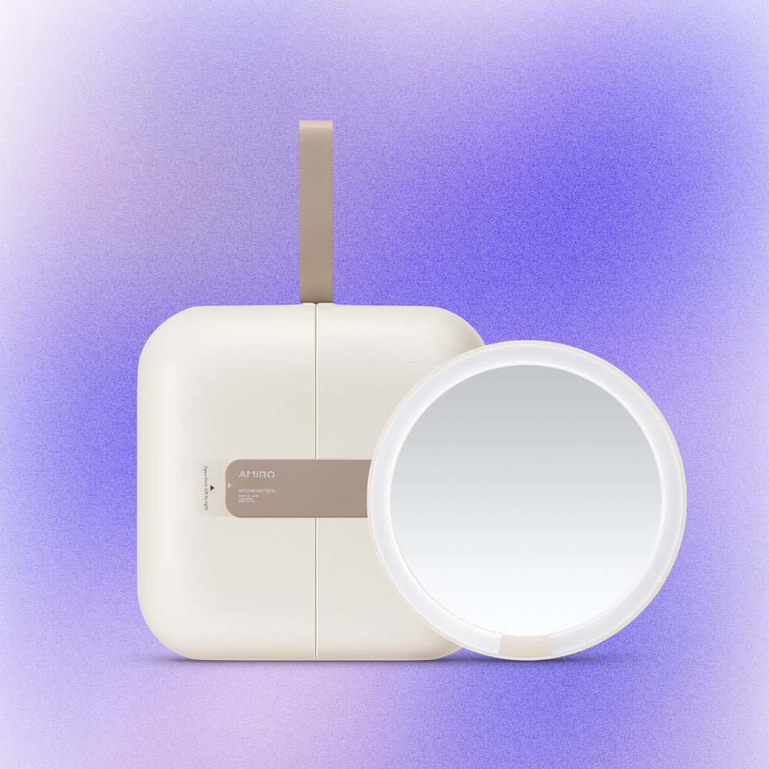 AMIRO Cube S - LED 磁吸美妝鏡折疊收納化妝箱 – HKONE