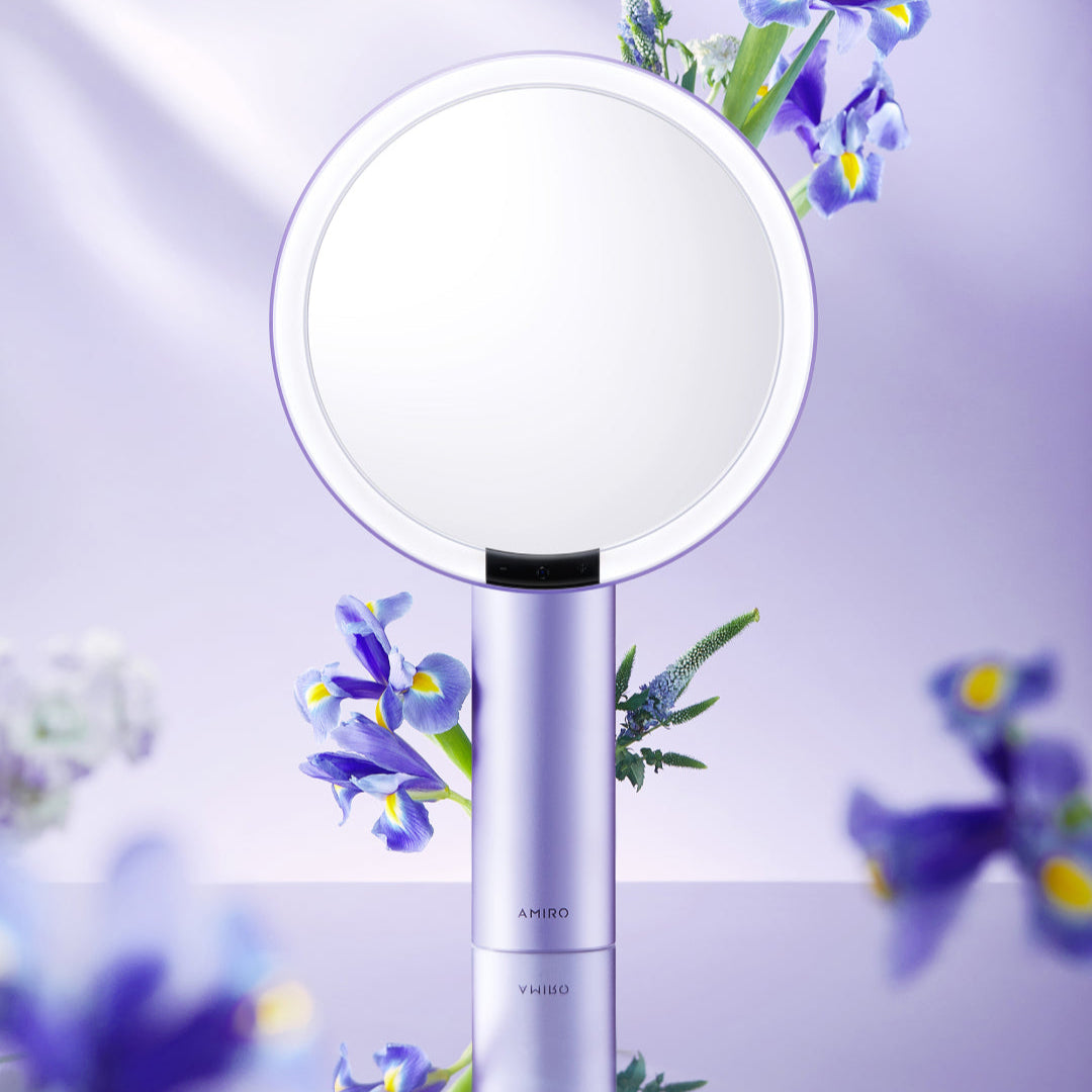 AMIRO Oath 自動感光LED化妝鏡-愛意信使禮盒（暮山紫） – HKONE