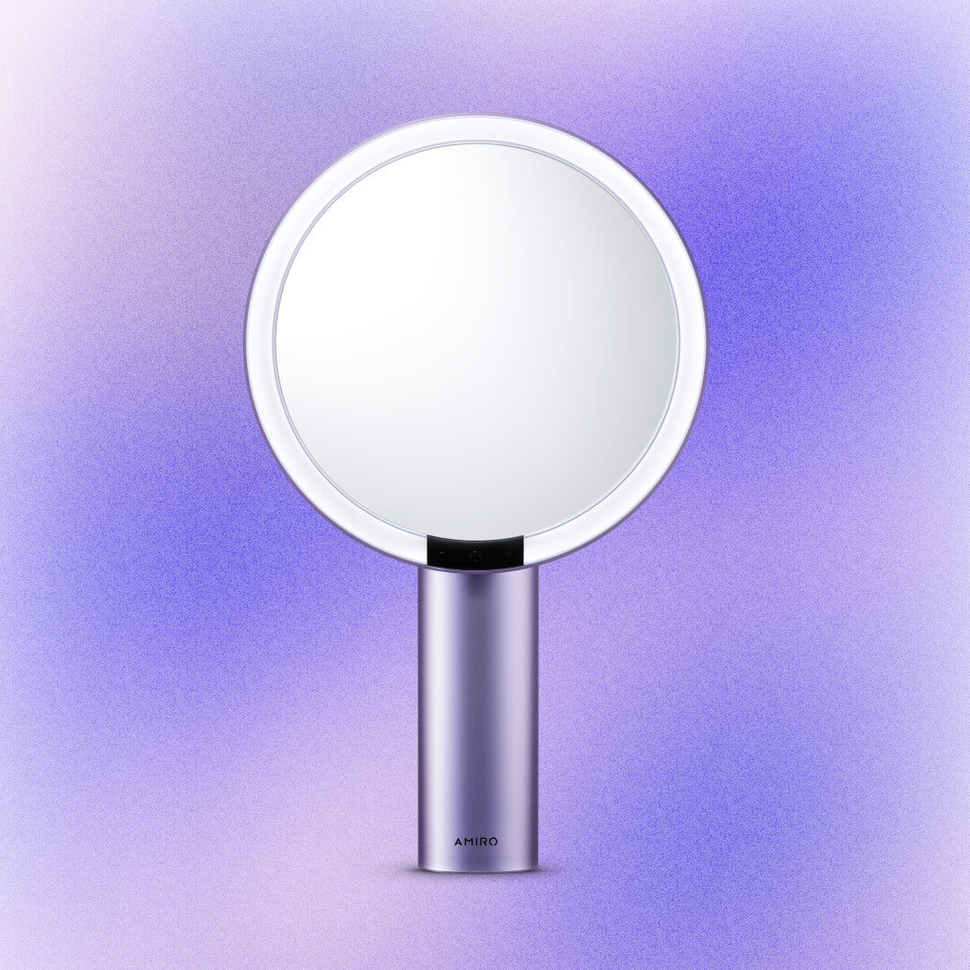 AMIRO Oath 自動感光LED化妝鏡-愛意信使禮盒（暮山紫） – HKONE